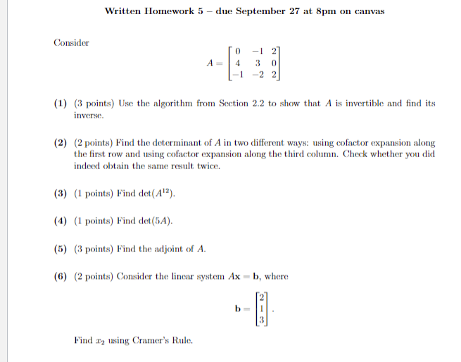 Algorithm For Testing Invertibility And Finding A1 7054