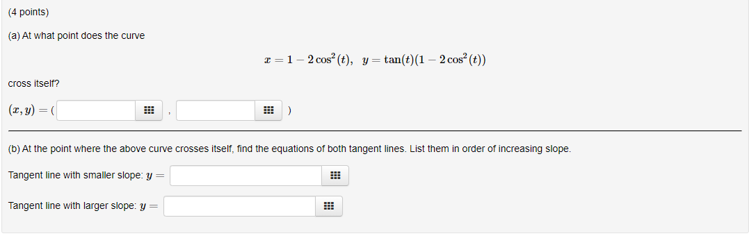 Solved (a) At what point does the curve | Chegg.com