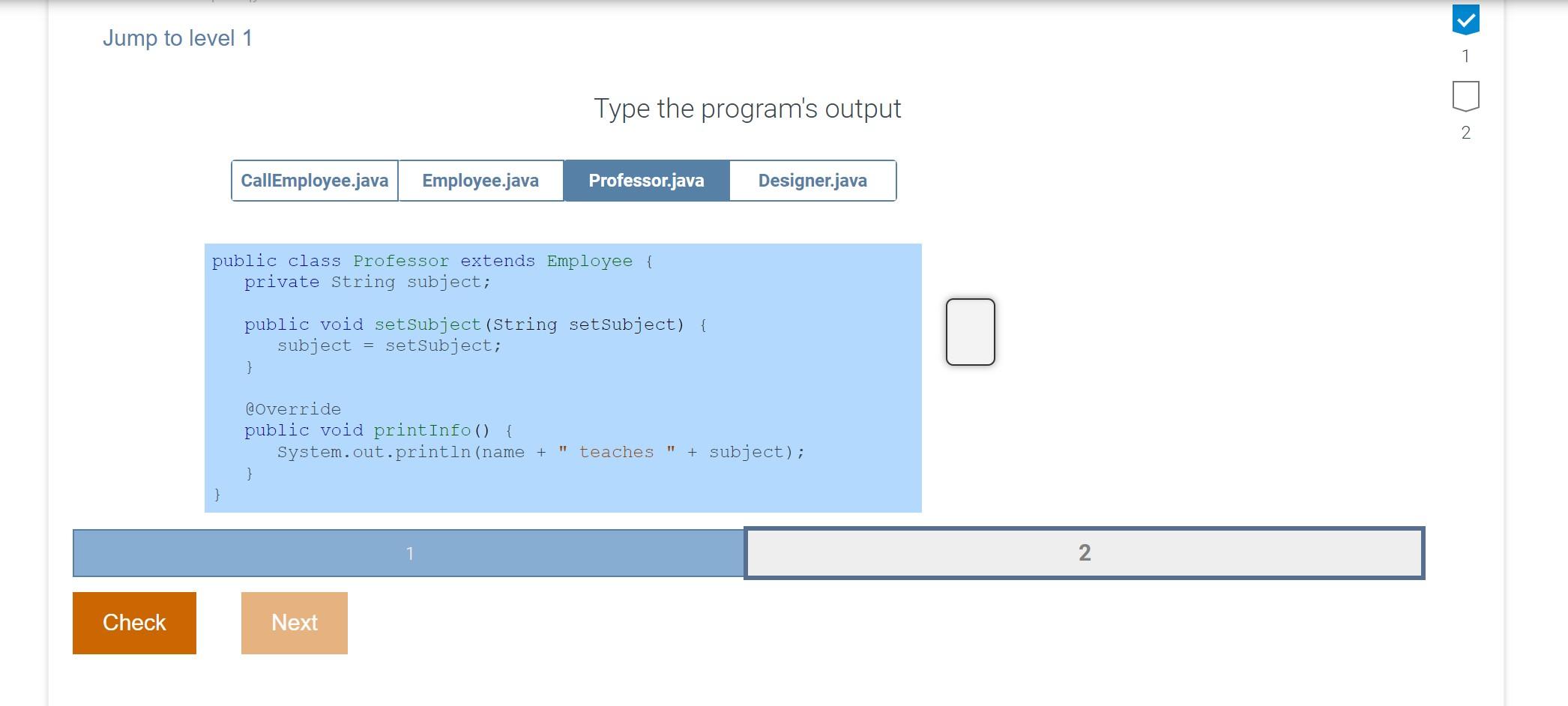 Solved Jump to level 1 > - DA Type the program's output | Chegg.com