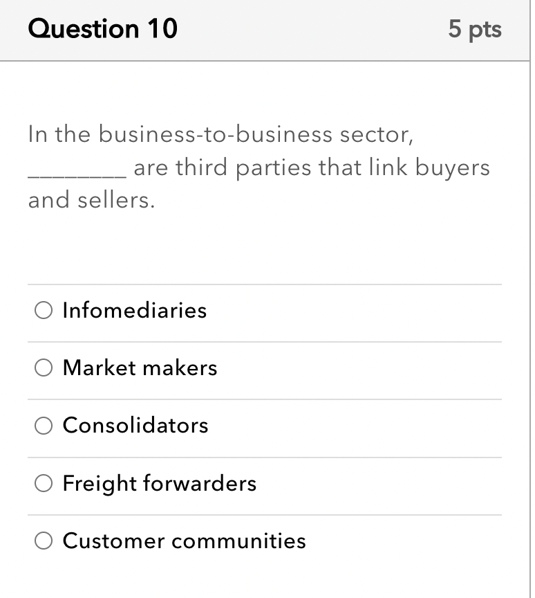 In the business-to-business sector, are third parties | Chegg.com