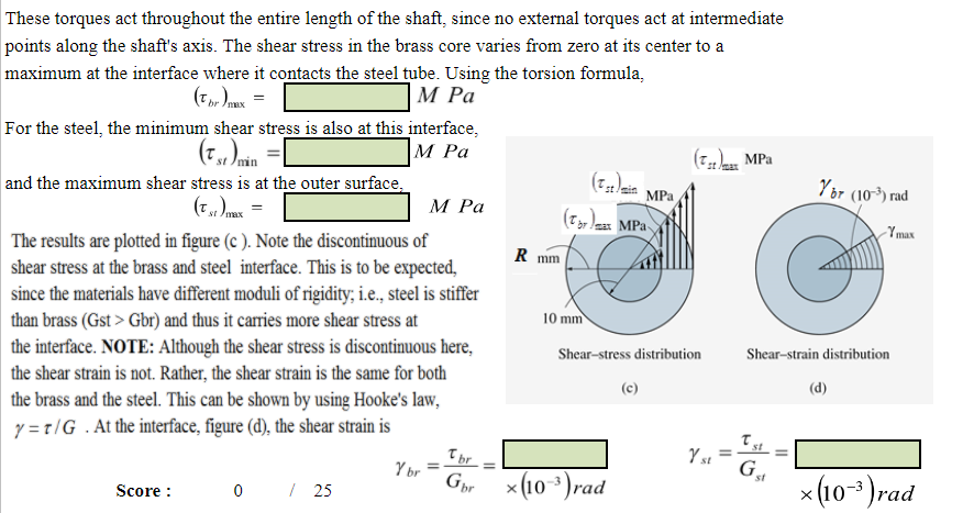 Solved Statically indeterminate torque-loaded members | Chegg.com