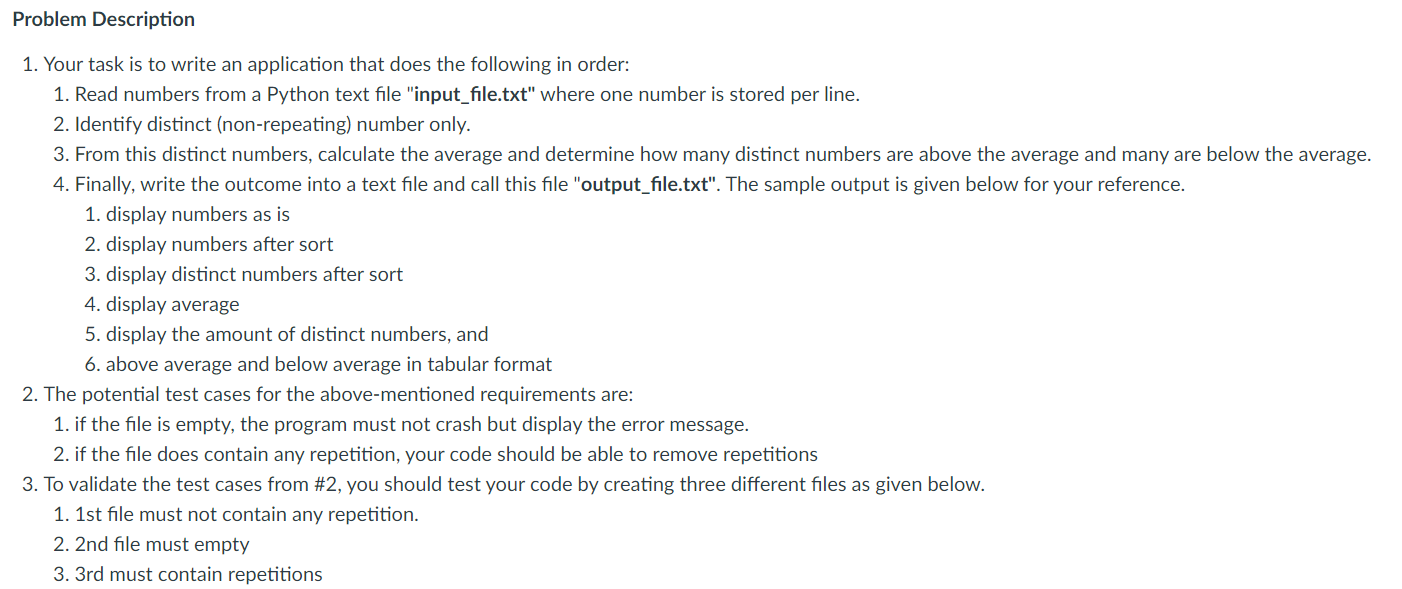 Problem Description 1. Your task is to write an | Chegg.com