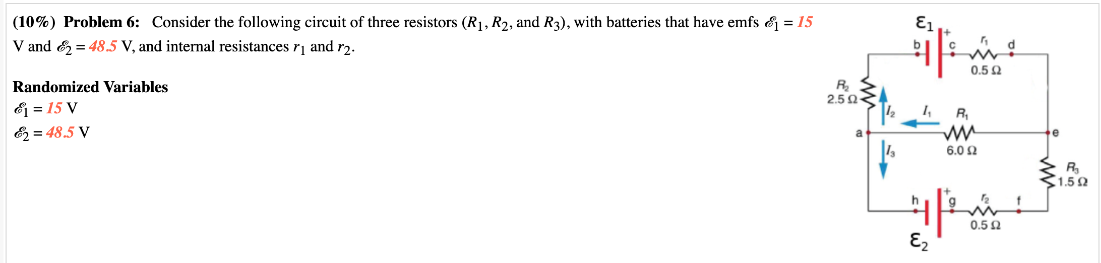 Solved (10\%) Problem 6: Consider the following circuit of | Chegg.com