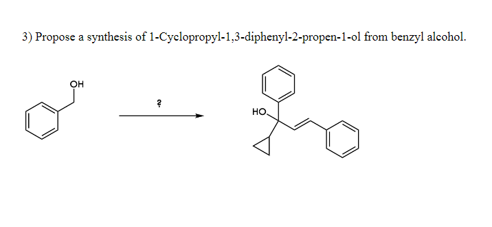 Solved 3) Propose a synthesis of | Chegg.com