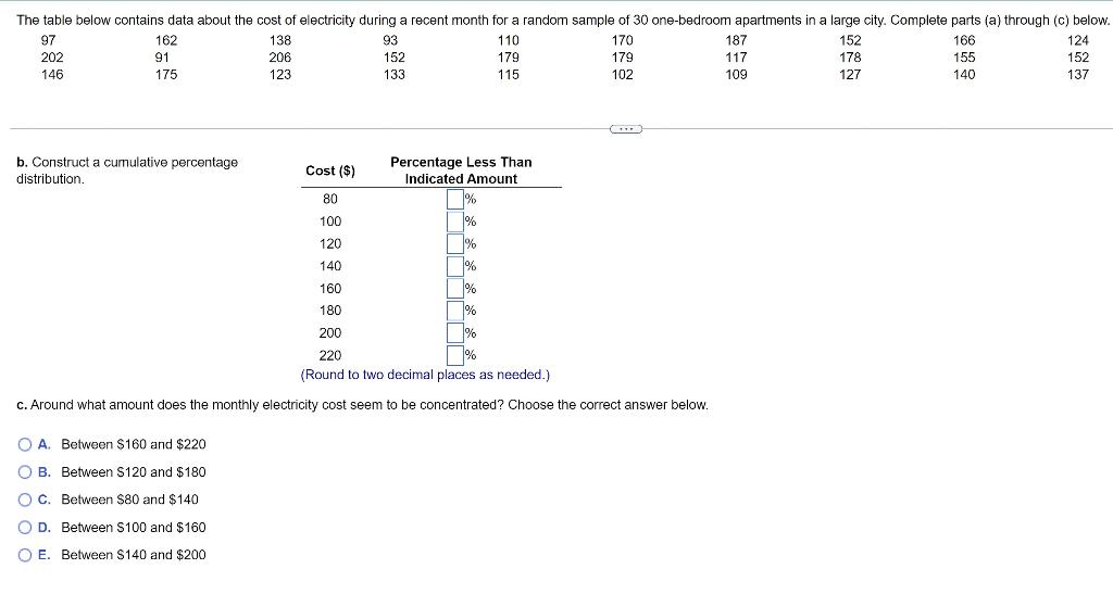 Solved Construct a percentage distribution.b. Construct a | Chegg.com