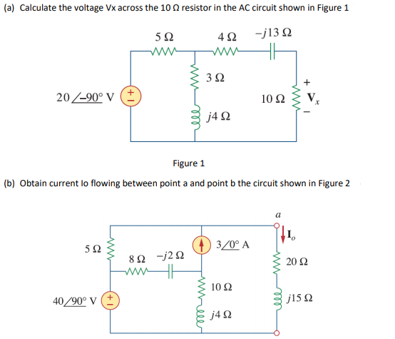 Solved 1) Calculate the voltage Vx across the 10 Ω resistor | Chegg.com