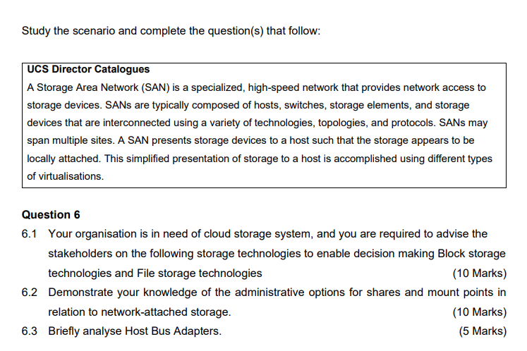 Solved Study the scenario and complete the question(s) that | Chegg.com