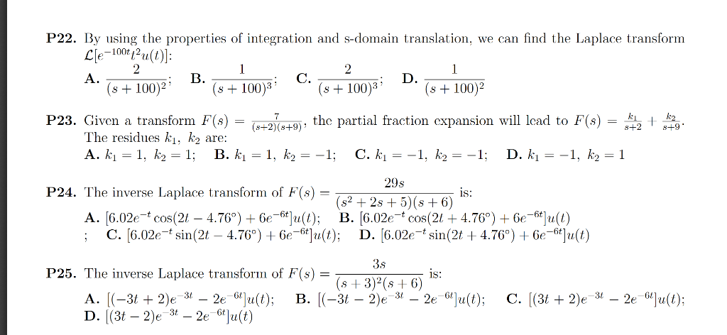 Solved P22. By using the properties of integration and | Chegg.com