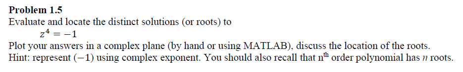 Solved Problem 1.5 Evaluate and locate the distinct | Chegg.com
