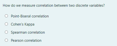 Solved How do we measure correlation between two discrete | Chegg.com