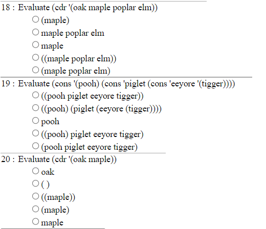 Solved 9 : Evaluate (car (cdr '(green red brown blue))) red | Chegg.com