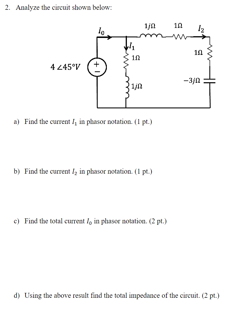 Solved Analyze the circuit shown below:a) ﻿Find the current | Chegg.com
