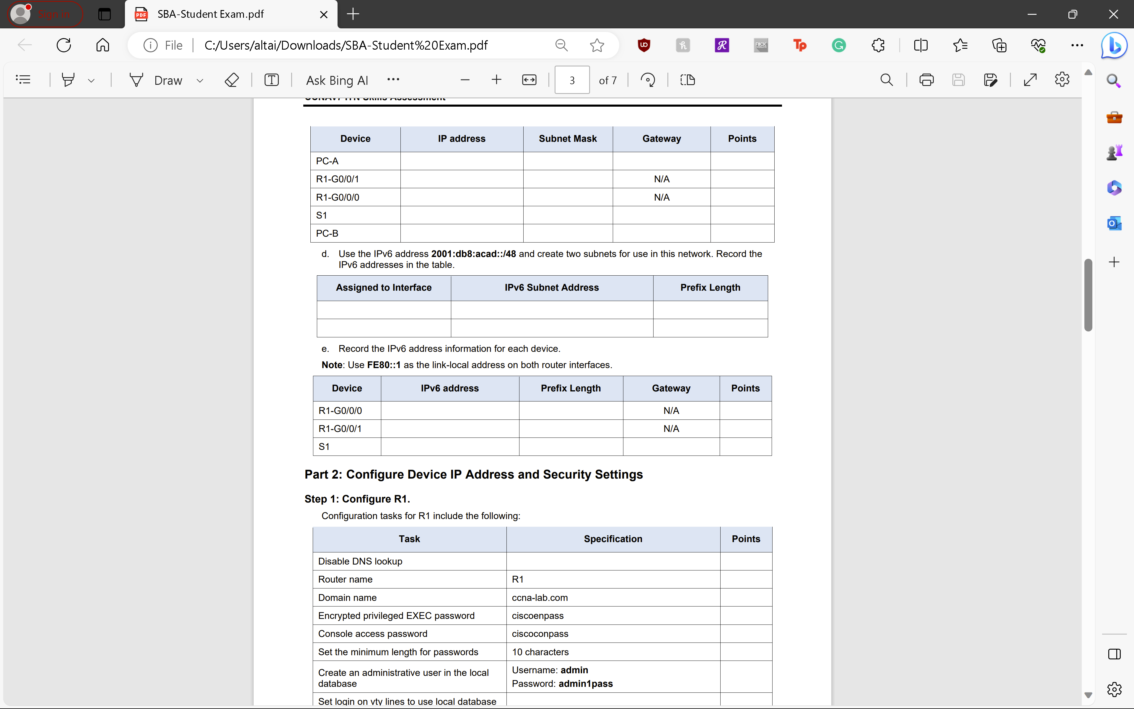 Solved a. Your instructor will assign one of the IPv4 | Chegg.com