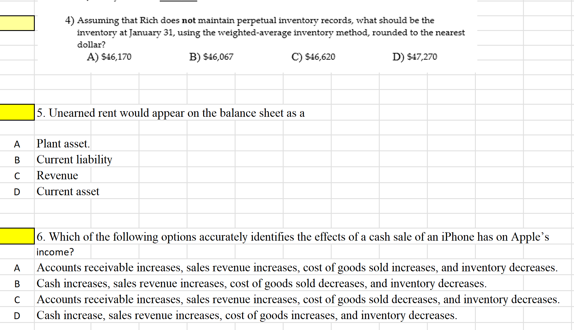 Solved What is unearned rent on Assuming that Rich does not | Chegg.com