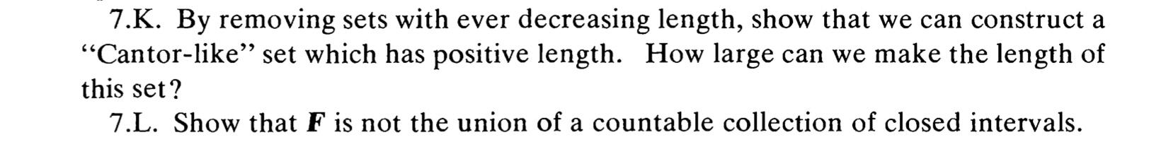 Solved 7.K. By removing sets with ever decreasing length, | Chegg.com
