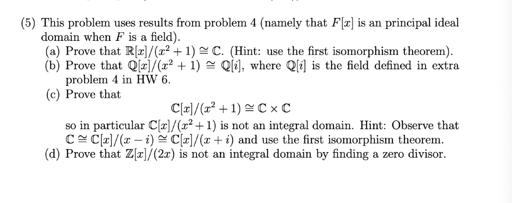 Solved (5) This problem uses results from problem 4 (namely | Chegg.com