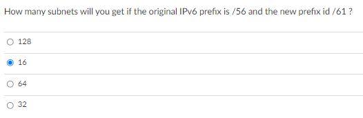 Solved What will be the new prefix if you subnet an IPv6 | Chegg.com