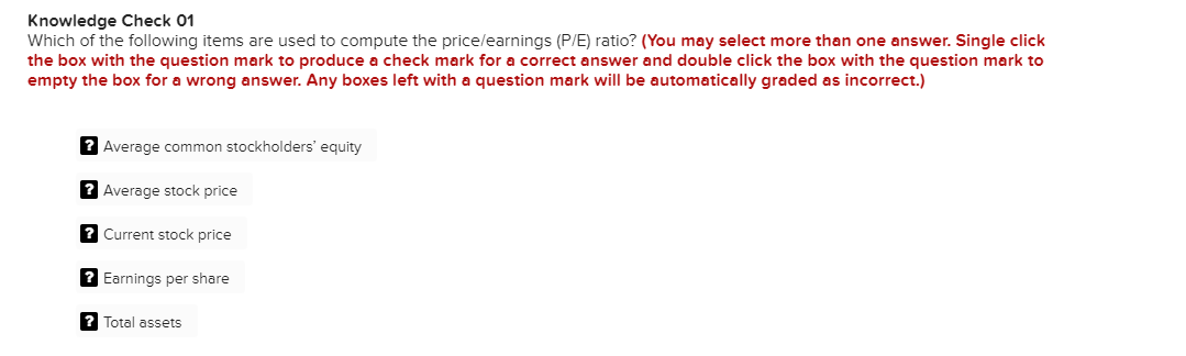 Solved Knowledge Check 01 Which of the following items are | Chegg.com