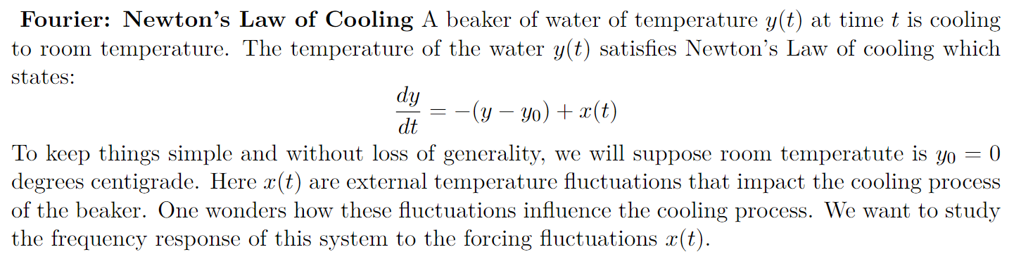 Solved Fourier: Newton's Law of Cooling A beaker of water of | Chegg.com