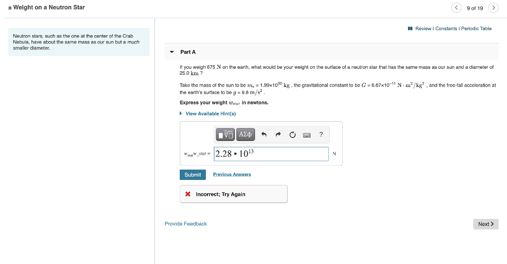 Solved M Review | Constants Periodic Table Part A A car of | Chegg.com