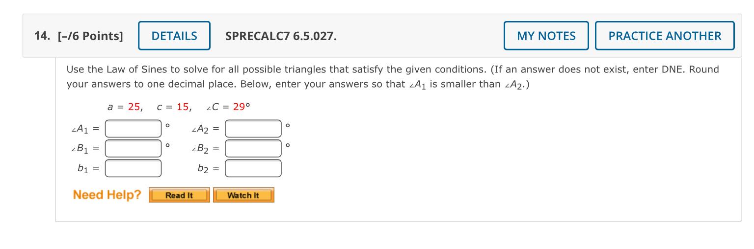 Solved 14. [-76 Points] DETAILS SPRECALC7 6.5.027. MY NOTES | Chegg.com