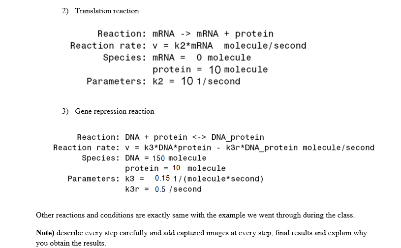Using matlab simbiology tool box, develop 1) | Chegg.com