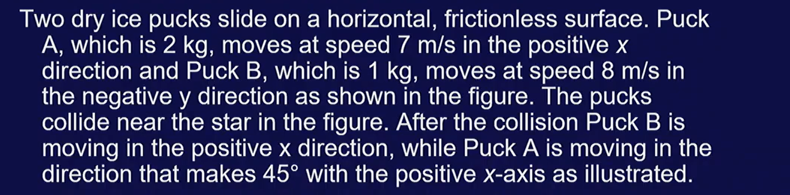 Solved what is the speed of puck B after the collision?I | Chegg.com