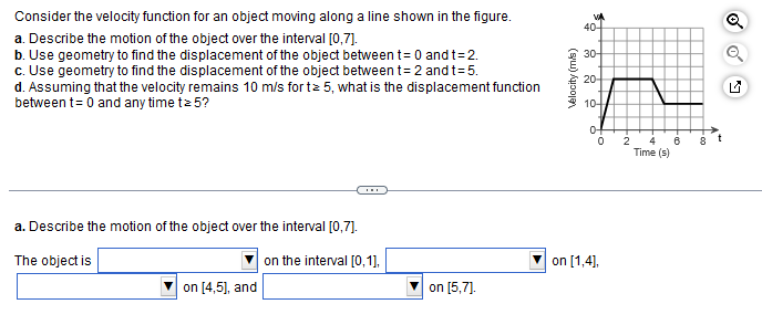 Solved Consider the velocity function for an object moving | Chegg.com