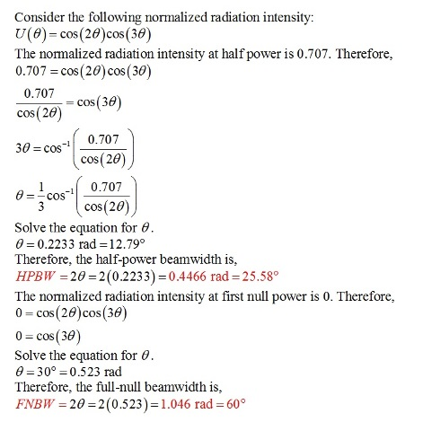 Solved Find the half-power beamwidth (HPBW)and first-null | Chegg.com