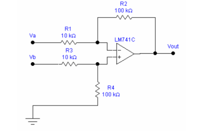 Solved calculate Vout in terms of Va and Vb, assume | Chegg.com