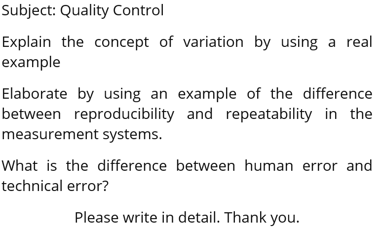 Solved Explain the concept of variation by using a real | Chegg.com