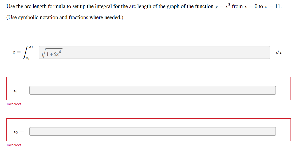Solved Use the arc length formula to set up the integral for | Chegg.com
