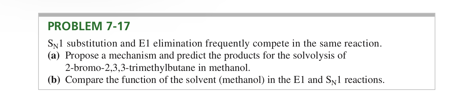 Solved PROBLEM 7-17\( \mathrm{S}_{\mathrm{N}} 1 \) | Chegg.com