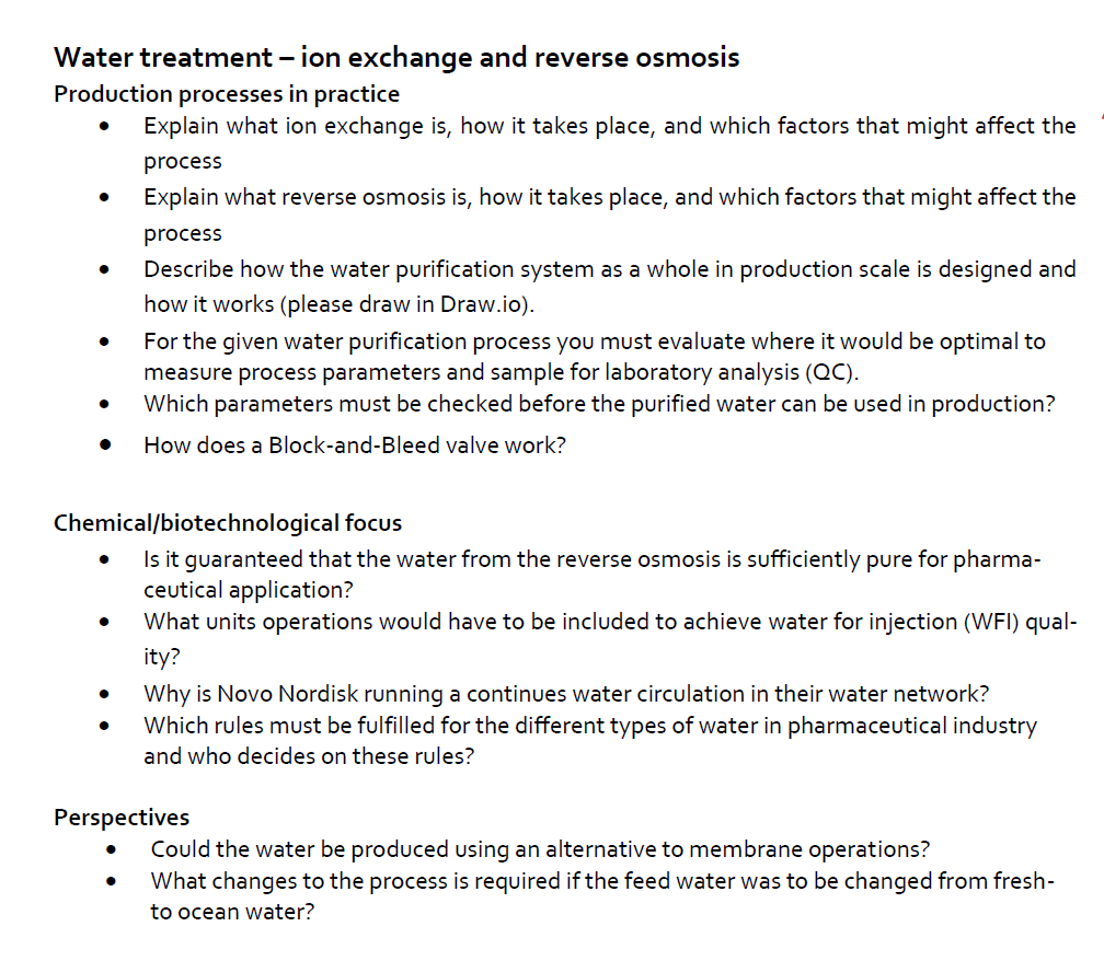 Solved Water treatment - ion exchange and reverse osmosis | Chegg.com
