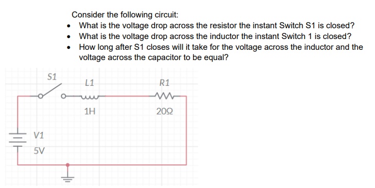 Solved Consider the following circuit: - What is the voltage | Chegg.com