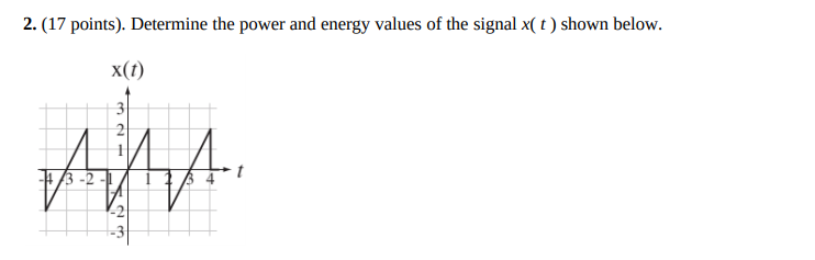Solved 2. (17 points). Determine the power and energy values | Chegg.com
