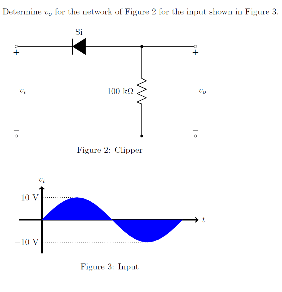 Solved Determine vo for the network of Figure 2 for the | Chegg.com