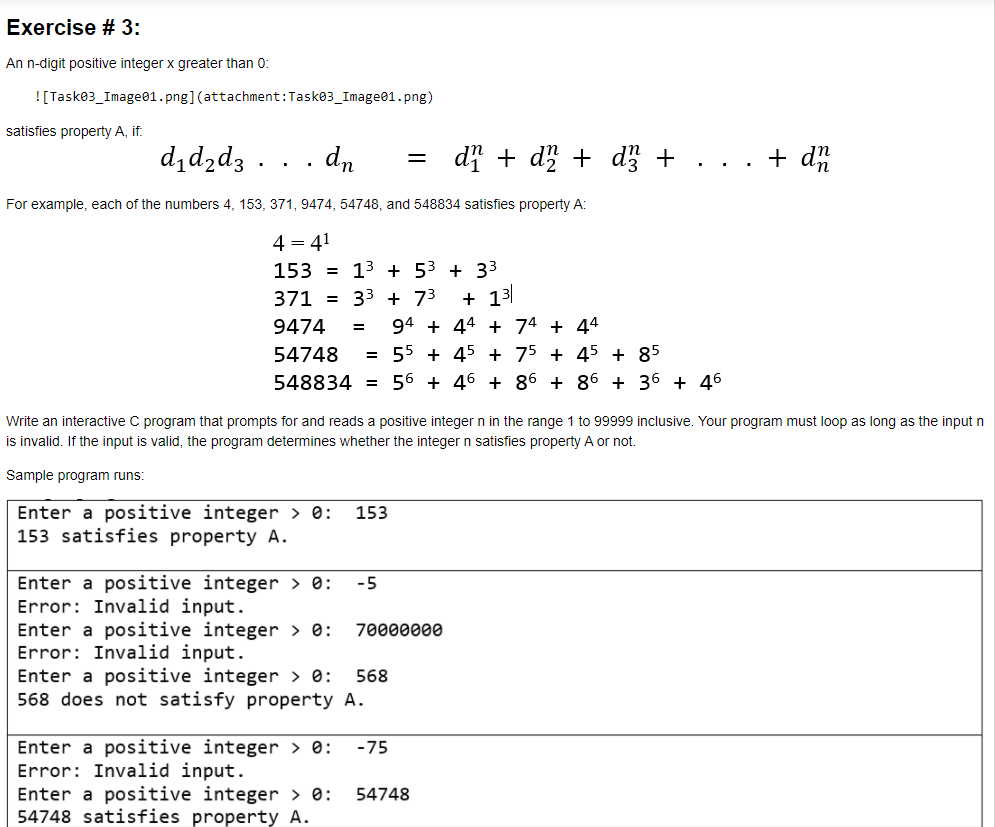 Solved Exercise # 3: An n-digit positive integer x greater | Chegg.com