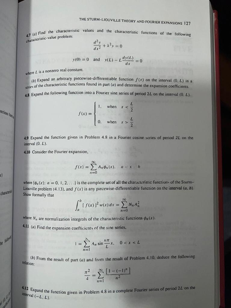 Solved 4.7 (a) Find the characteristic values and the | Chegg.com
