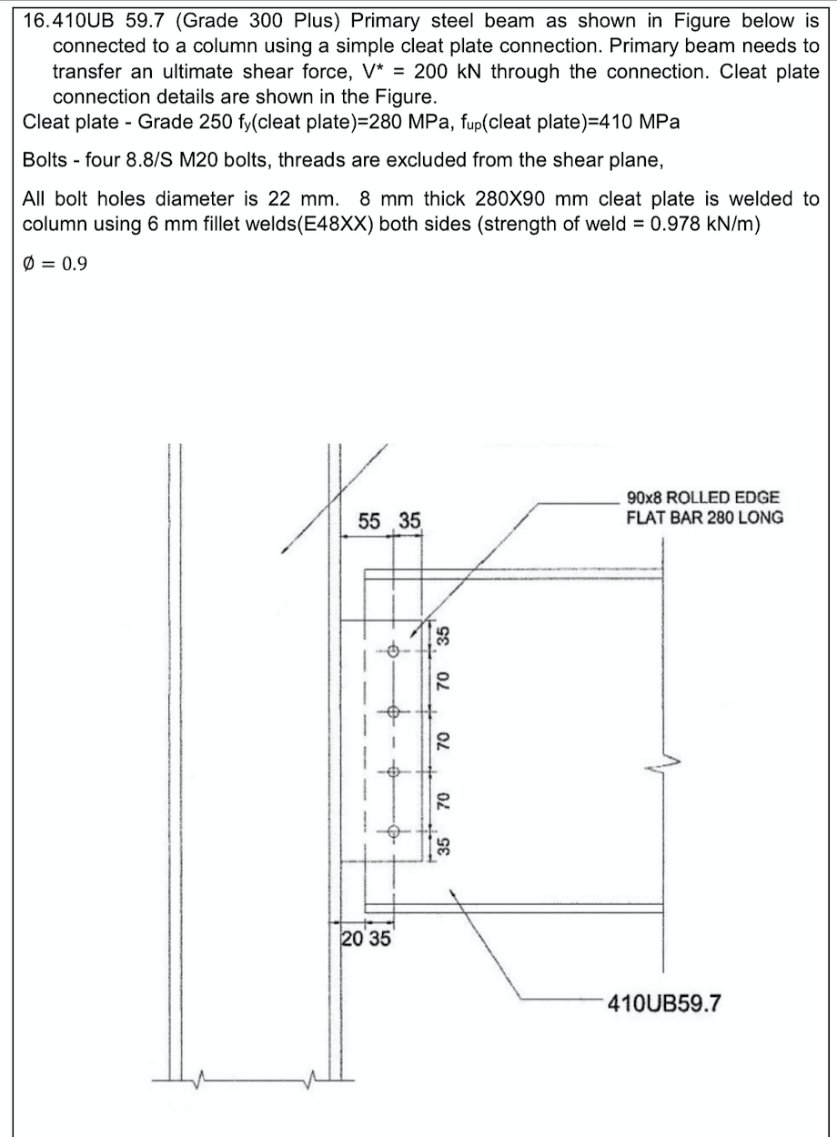 Solved 14. For 610 UB 113 Grade 300 plus universal beam with | Chegg.com