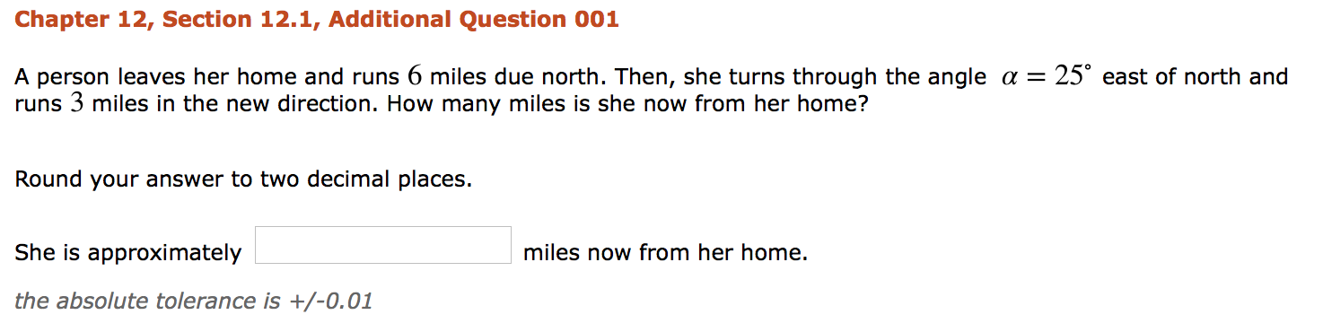 Solved Chapter 12, Section 12.1, Additional Question 001 A | Chegg.com