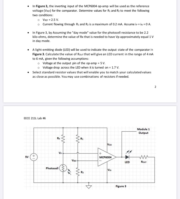Solved In Figure 3, the inverting input of the MCP6004 | Chegg.com