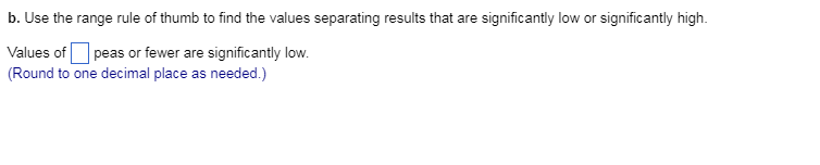 Solved b. Use the range rule of thumb to find the values | Chegg.com