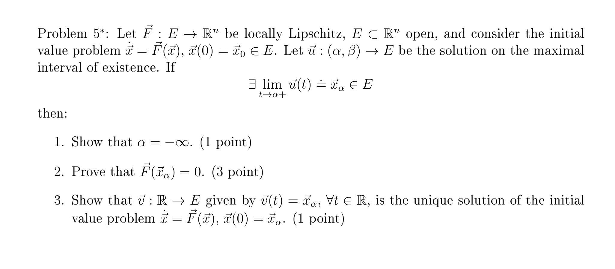 Solved Problem 5*: Let F : E + Rbe locally Lipschitz, EC R™ | Chegg.com