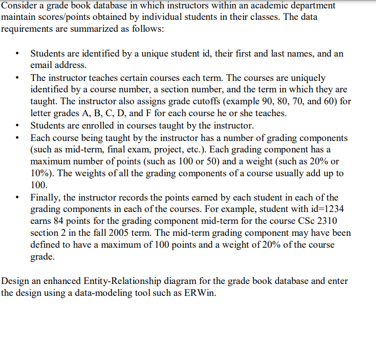 Solved naintain scores/points obtained by individual | Chegg.com