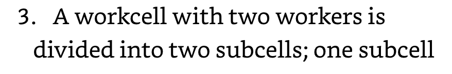 Solved 3. A workcell with two workers is divided into two | Chegg.com
