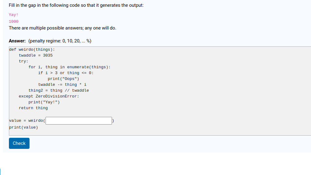 Solved Fill in the gap in the following code so that it | Chegg.com