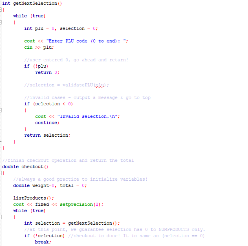 7.25 Store with PLU codes Here is a version of the | Chegg.com