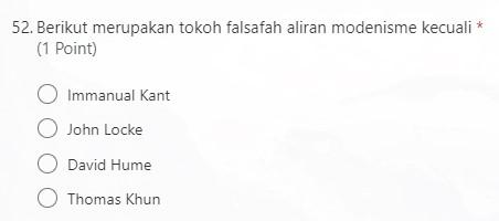 54. Ciri utama pasca moden ialah 1. Anti-realis. II. | Chegg.com