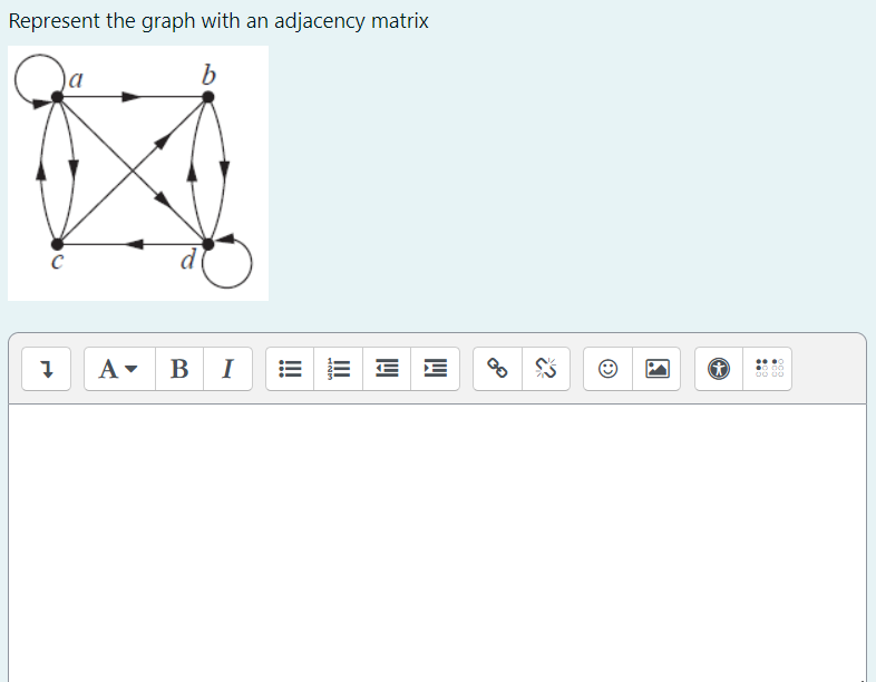 Solved Represent the graph with an adjacency matrix | Chegg.com
